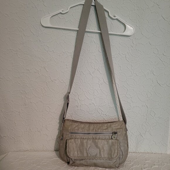 Kipling | Bags | Kipling Syro Khaki Beige Nylon Multi Pockets Crossbody ...